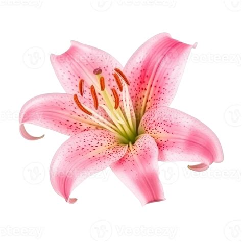 Pink Lilly Flower Isolated 23854862 Png