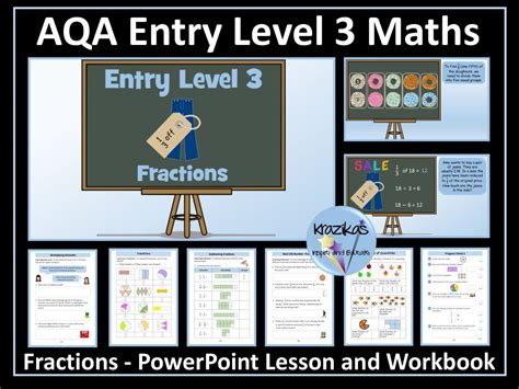 Fractions Aqa Entry Level 3 Maths Teaching Resources