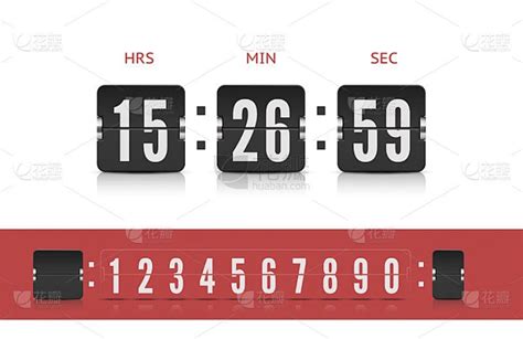 即将到来的网页设计与翻转时间计数器记分板号字体向量现代ui设计老倒计时计时器素材 花瓣网