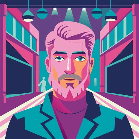 Technology Concept Flat Vector Style Illustration Featuring Trade Show Design Elements Premium