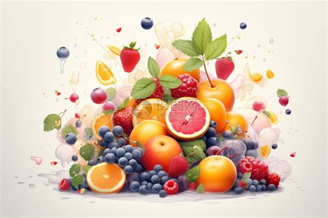 新鲜的水果插画插画图片下载 正版图片600417768 摄图网