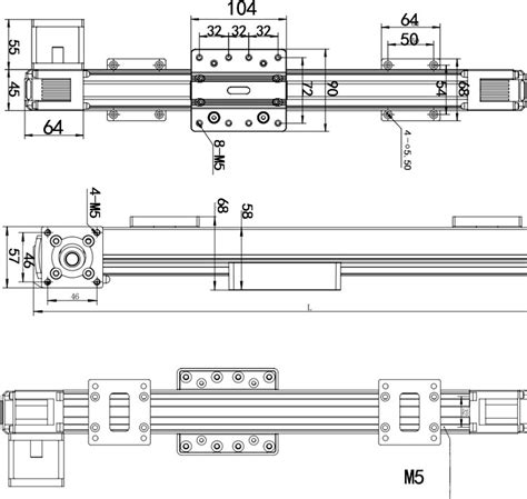 Lsb801 ชุดรางเลื่อนสไลด์ สายพานไทม์มิ่งขับ Linear Slide Rail Set Timing