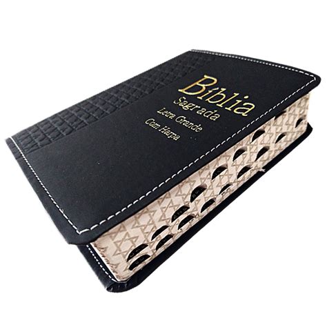 Biblia Sagrada Pequena Capa Luxo Letra Grande C Harpa E Corinhos