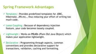 Introduction To Spring Framework PPTX