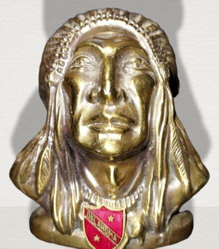 Brass Native American Indian Gem