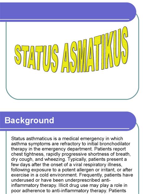 Status Asmatikus Pdf Asthma Drugs