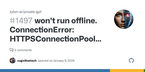 Wont Run Offline Connectionerror Connectionpoolhost