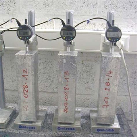 Linear Vertical Device For Measuring Shrinkage Of Concrete Sealed
