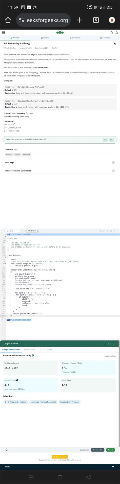 Sameer Nayak On Linkedin Geekstreak2024 Geeksforgeeks Codingchallenge Problemsolving