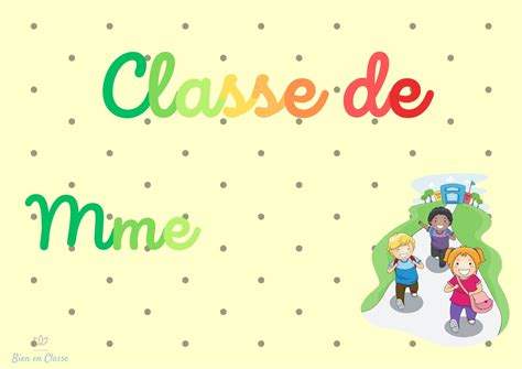 Affiches Porte De Classe Mme 2