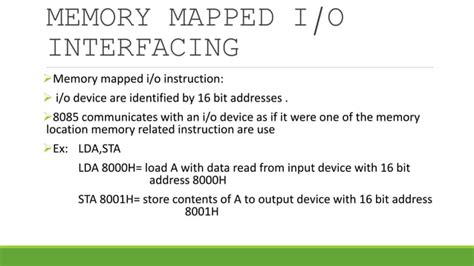 8085 Interfacing With Io Devices Or Memory Ppsx