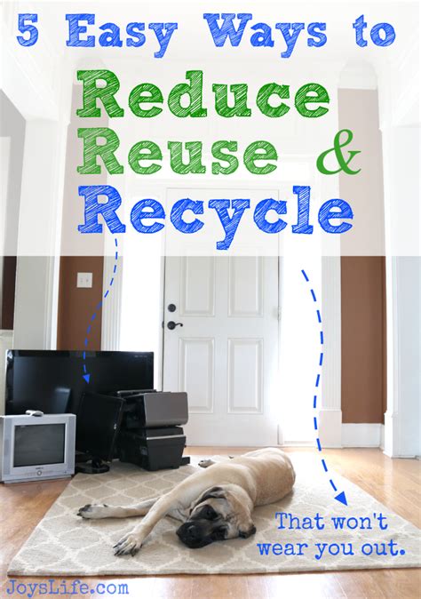 5 Easy Ways To Reduce Reuse Recycle Joy S Life