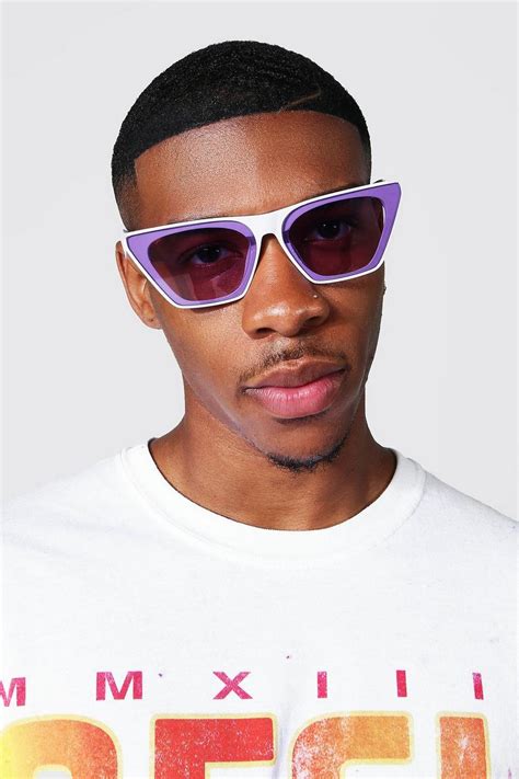 Mens Crystal Overlay Sunglasses Boohoo Uk