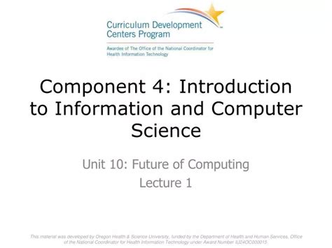 Ppt Component 4 Introduction To Information And Computer Science