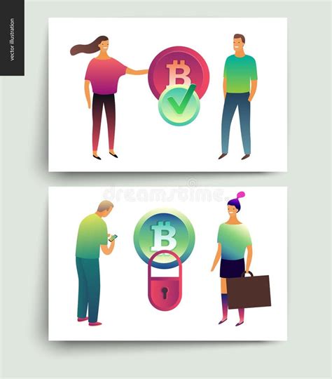 Blockchain Concept Vector Illustration Stock Vector Illustration Of