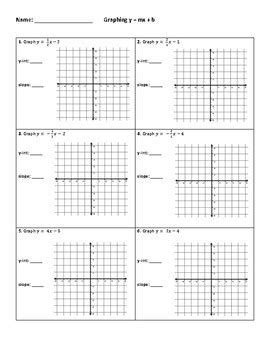 Graphing Y Mx B Worksheet Graphing Y Mx B Worksheet