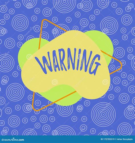 Handwriting Text Writing Warning Concept Meaning Advice Sign For Possible Danger Safety Symbol