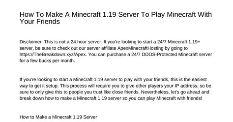 How To Make A Minecraft Server To Play Minecraft With Your Friendspgfru Pdf Pdf Docdroid