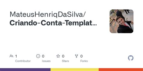 Github Mateushenriqdasilvacriando Conta Template Jquery Html Css