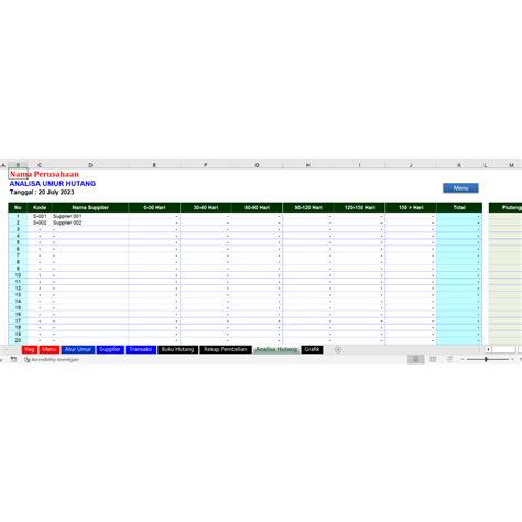 Jual Program Aplikasi Excel Piutang Hutang Perusahaan Shopee Indonesia