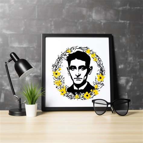 Franz Kafka And Flowers Svg Franz Kafka Svg Samsa Svg Bug Etsy