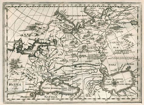 1636 Map Of Russia World Atlas Map Map Vintage Wall Art