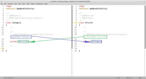 Php Symfonyanddoctrine2 Value Of `mappedby` Annotation Stack Overflow