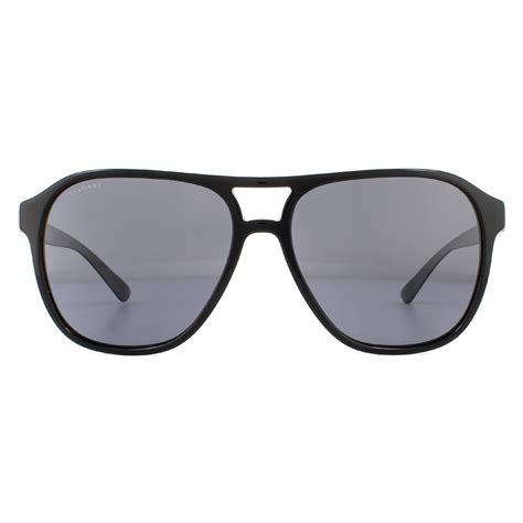 Sunglasses Aviator Black Grey Polarized Sunglasses Bvlgari