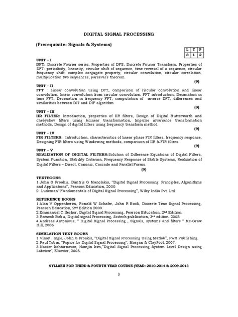 dsp pdf digital signal processing discrete fourier transform