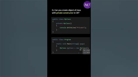 Can You Create Object Of Class With Private Constructor In C Youtube