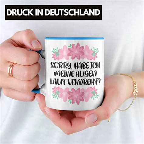 Trendation Lustige Tasse Mit Spruch Augen Laut Verdreht Rosa