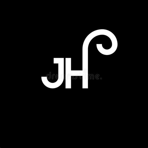 Jh Letter Logo Design On Black Background Jh Creative Initials Letter