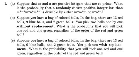 Solved A Suppose That M And N Are Positive Integers Chegg