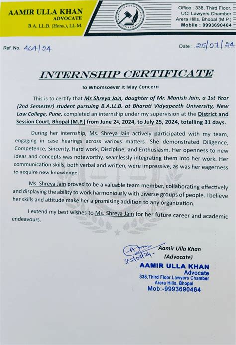 Shreya Jain On Linkedin Internship Legalinternship Legalexperience Professionalgrowth Law