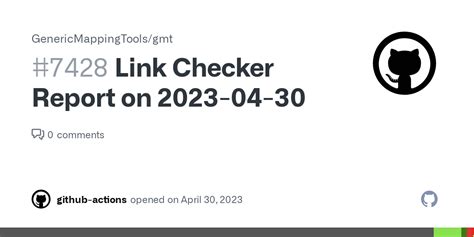 Link Checker Report On 2023 04 30 · Issue 7428 · Genericmappingtools