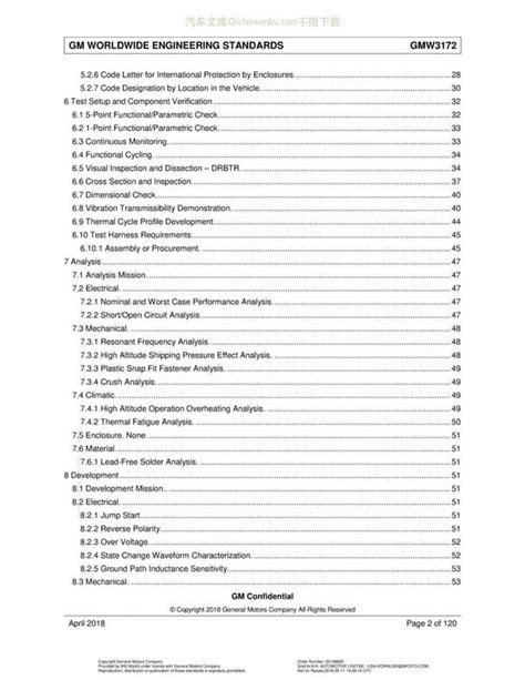 Gmw General Specification For Electricalelectronic