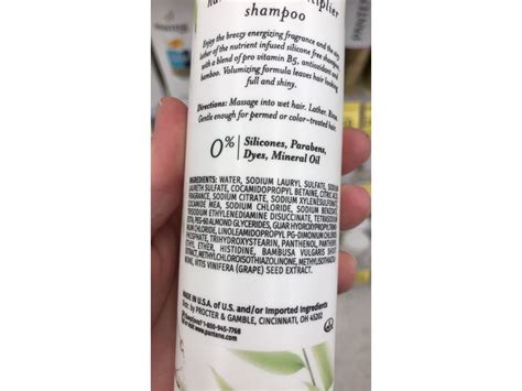 Pantene Hair Volume Multiplier Shampoo 9 6 Fl Oz Ingredients And Reviews