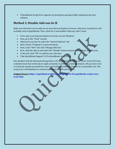 Ppt How To Fix Quickbooks Script Error In No Time Powerpoint