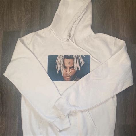 Official Xxxtentacion Merch Hoodie In White Size Small Depop