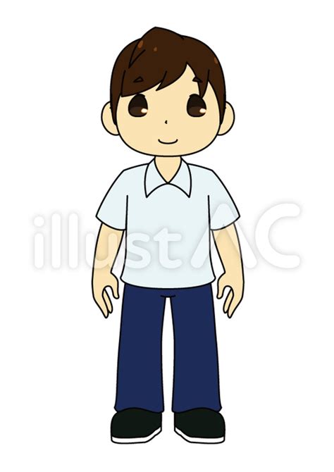 20代の私服の男性イラスト No 22155391｜無料イラスト・フリー素材なら「イラストac」