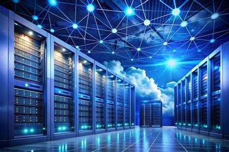 Cloud Computing Datacenter Conceptual Vision Premium Ai Generated Image