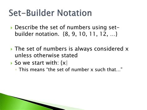 PPT Set Builder Notation PowerPoint Presentation Free Download ID 2641936