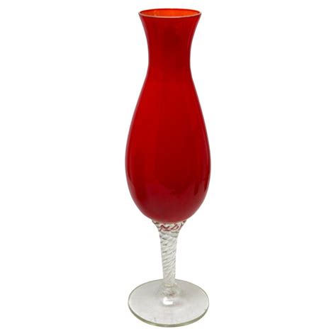 Vintage Opalescent Italian Opaline Vase From Florence 1950s Early
