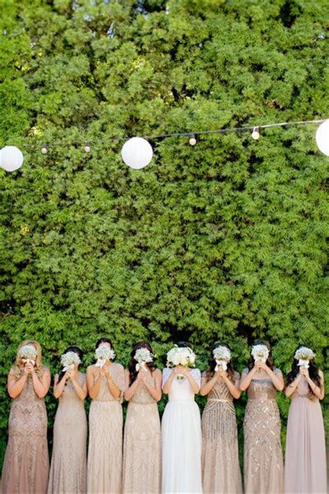 20 Bridal Parties Who Flawlessly Executed The Mismatched Dress Trend
