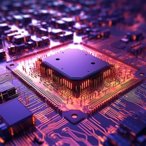 Premium Ai Image Computer Chip Semiconductor Data Abstraction