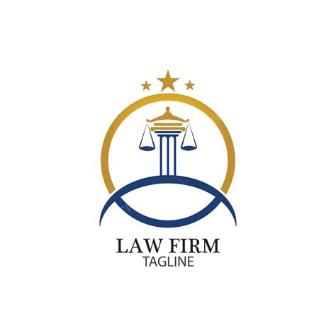 Law Firm Logo And Icon Design Template Vector Emblem Sword Weigh Vector