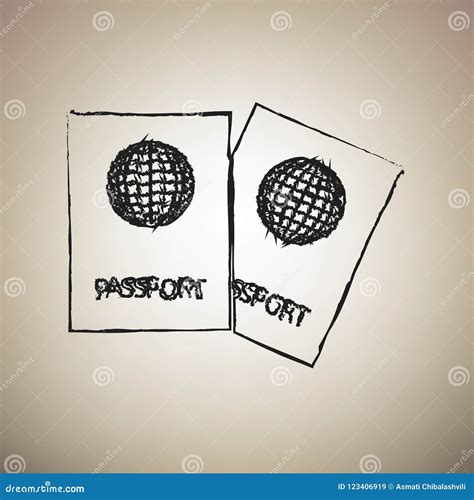 Two Passports Sign Illustration Vector Stock Vector Illustration Of