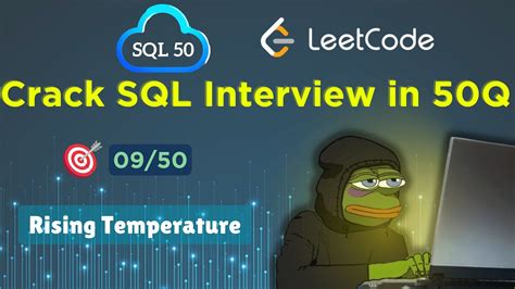 🛢️leetcode Sql50 09 Rising Temperature Youtube