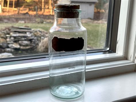 1860s 1880s Pontil Mark Cork Top Mustard Bottle In Beautiful Condition