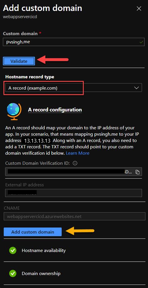 setup custom domain for azure app service parveen singh